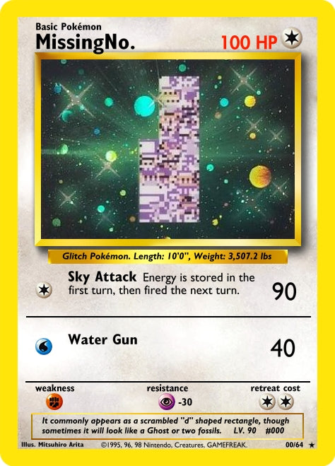MissingNo. Pokemon cards shop